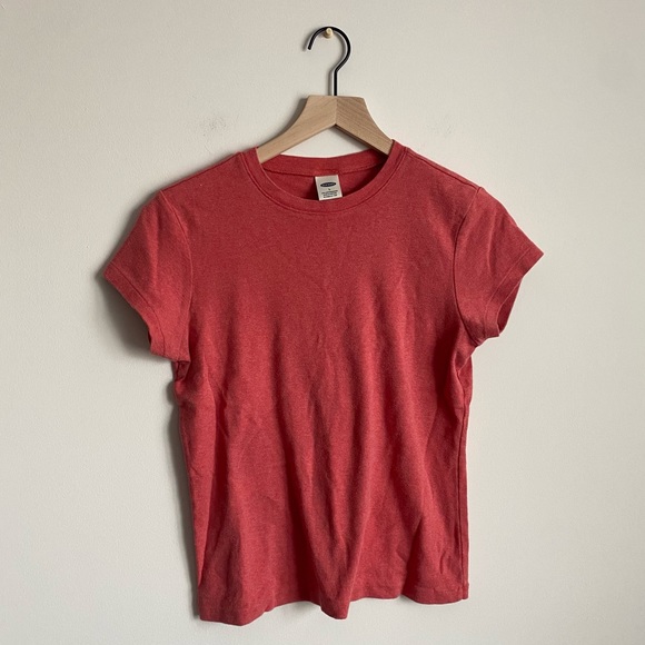 Old Navy | Tops | Old Navy Red Short Sleeve Tshirt Large Juniors | Poshmark